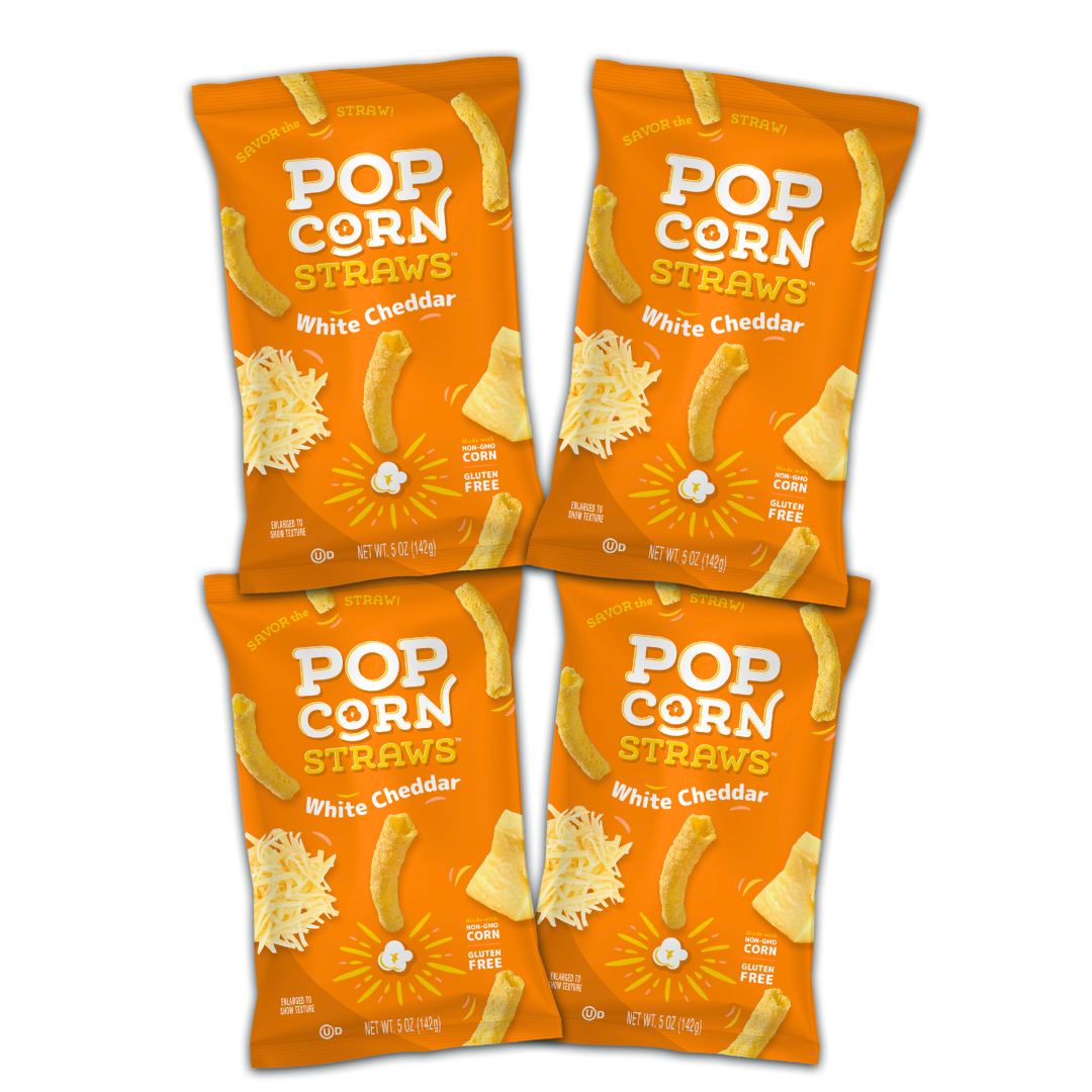 White Cheddar- 4ct – Pop Corn Straws